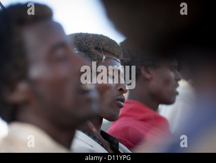 Proud karrayyu tribe man in traditional clothes, Oromia, Metehara ...