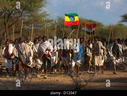 Karrayyu Tribe Men, Metahara, Ethiopia Stock Photo - Alamy