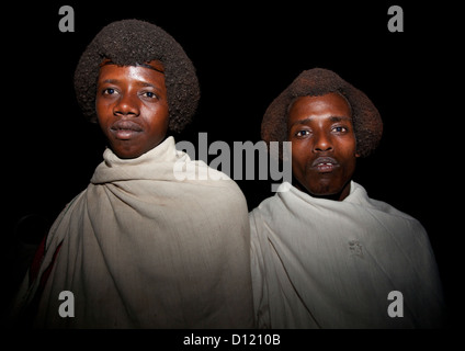 Two Young And Smiling Karrayyu Men With Traditional Gunfura Hairstyle ...