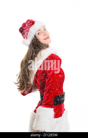 Charming girl dressed as Snow White doing curtsy Stock Photo - Alamy