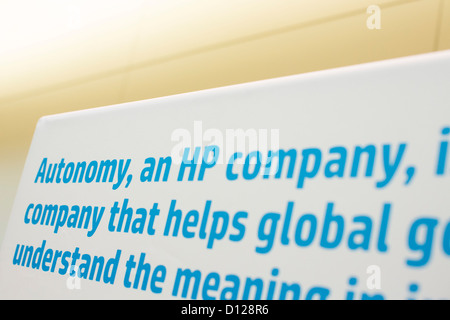 Hewlett-Packard and Autonomy logos Stock Photo - Alamy