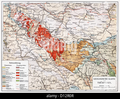 map of thuringia Stock Photo - Alamy