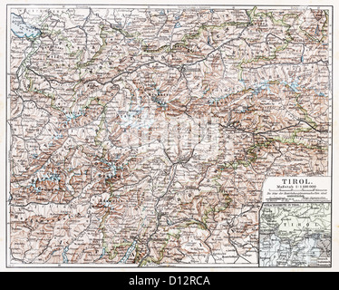 Map of Tyrol Stock Photo - Alamy