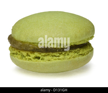 One sweet macaron, macro, isolated on white background Stock Photo - Alamy