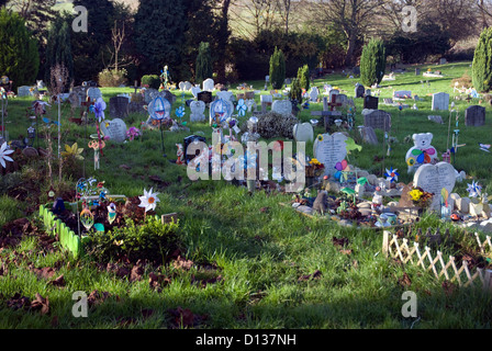 Childrens graves in Haycombe Cemetery Bath Somerset England UK Stock ...