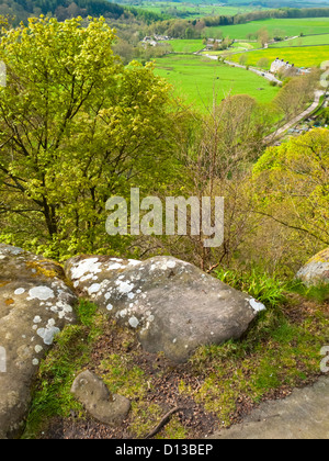 Rowter Rocks near the village of Birchover near Bakewell in the Peak ...