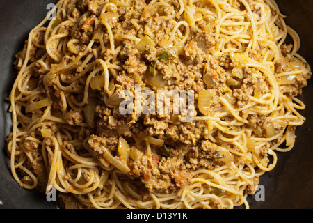 Keema Khosa, Pakistani spaghetti with meat sauce Stock Photo - Alamy