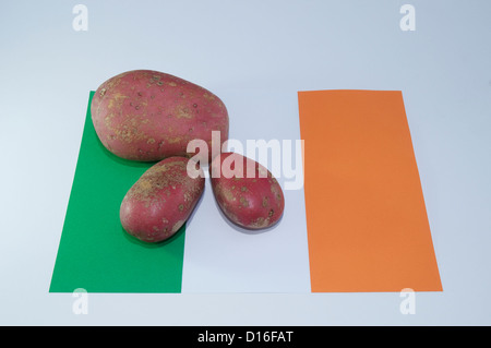 Irish flag and potatoes Stock Photo - Alamy