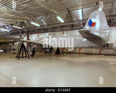 The Yakovlev Yak-17 Feather, displayed at the Prague Aviation Museum ...