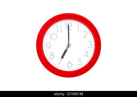 Clock face showing time 7 Seven o clock 0700 1900 hrs Stock Photo - Alamy