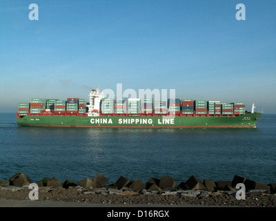 The Xin Yan Tian, a large cargo vessel, is approaching the Port of ...