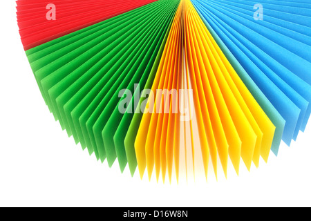 Fanned out Stack of Color Memo Papers on White Background Stock Photo ...