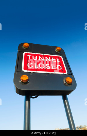 Road sign warning of a tunnel on the State Highway 1, Kaikoura South ...
