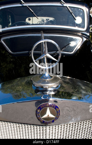 Mercedes, Benz, front, grill, Vintage, car, auto, automobile, motorcar ...