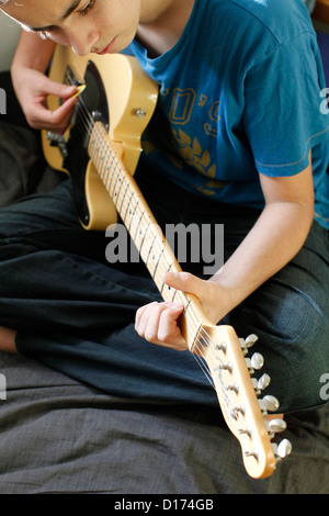 music teen guitar teenager old boy lad male youngster measure ...