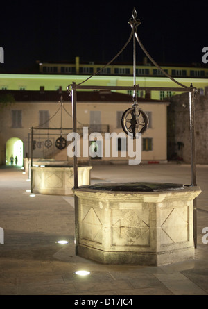 Zadar Five wells square and historic architecture panoramic view Stock ...
