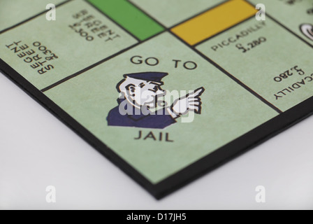 monopoly go to jail square Stock Photo - Alamy