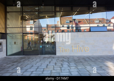 The new Worcester University library called The Hive Stock Photo - Alamy
