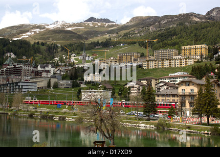 St. Moritz Train Station Stock Photo - Alamy