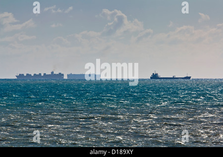Italy, Sicily, Mediterranean sea, Cargo ship Stock Photo - Alamy