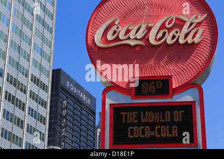 Coca - Cola sign on Peachtree Street,Atlanta,Georgia,USA Stock Photo ...