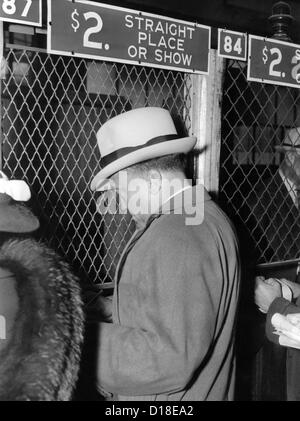 J. Edgar Hoover placing a bet at the two dollar window. It was opening ...