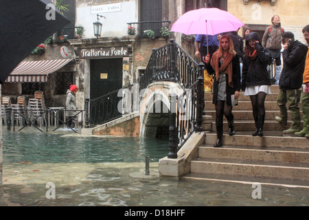 Venice, Italy. 1st November 2012. High water level “Acqua alta” Stock ...