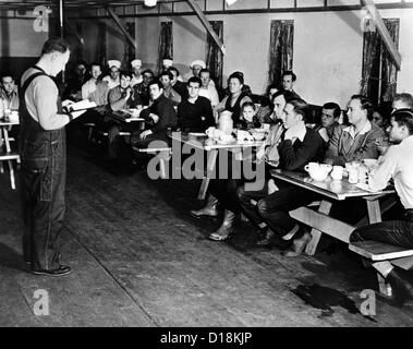 World War II conscientious objectors. Six religious objectors arrive ...