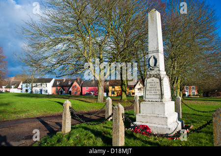Village war memorial Hartest Suffolk Stock Photo - Alamy