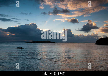 Sunrise over Fort Raz in Longis Bay Alderney, Channel Islands Stock ...