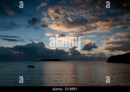 Sunrise over Fort Raz in Longis Bay Alderney, Channel Islands Stock ...