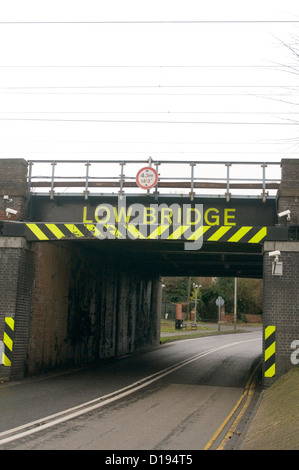 low bridge bridges sign road rail warning height restriction Stock ...