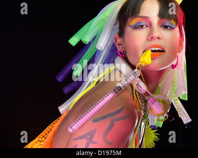 Nightclub dancer / raver dancing raving Stock Photo - Alamy