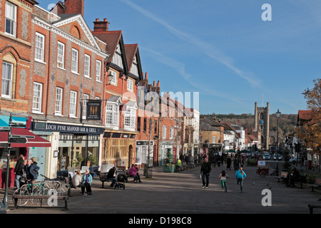 Henley-on-Thames town centre on the north side of the River Thames in ...