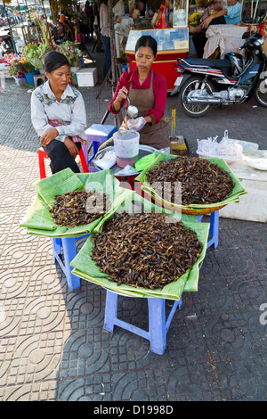 Fried cockroaches street food of Cambodia Stock Photo - Alamy