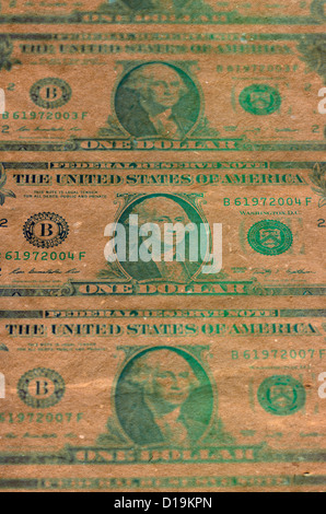 Dollar notes 1 Dollar - vintage Stock Photo - Alamy