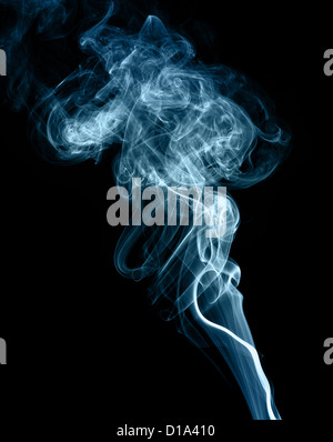 Smoke in black background Stock Photo - Alamy