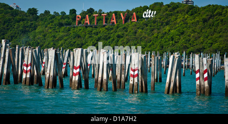 Pattaya City sign, Thailand Stock Photo - Alamy