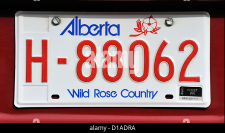 Canadian vehicle number plates Stock Photo - Alamy