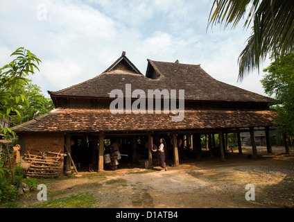 Dai Style Wood House, Menglun, Xishuangbanna Region, Yunnan Province ...