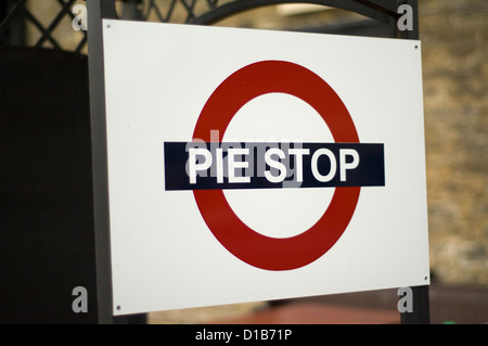 Pie stop sign Stock Photo - Alamy