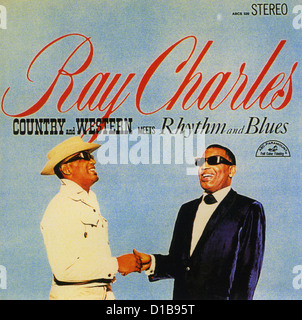 RAY CHARLES (1930-2004) US jazz musician with his band and The Raelets ...
