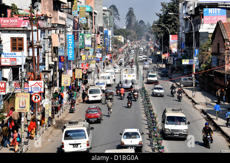 traffic jam in main street Kathmandu Nepal Stock Photo - Alamy