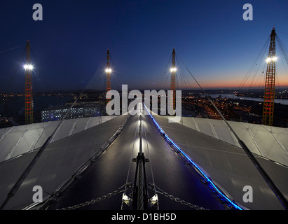'Up at the O2'- High level walkway over the Millenium Dome, London ...