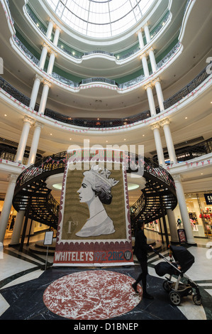 Central area inside Whiteleys department store during the Diamond ...