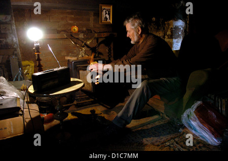 Writer Mike Tomkies at his 14th century farmhouse near Henfield which ...