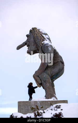 Typical fairy tale Troll at Mongstad, Norway Stock Photo - Alamy