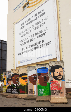The Berlin Wall Dictators Street Art Graffiti Stock Photo - Alamy