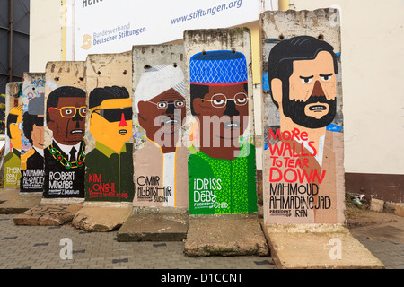 The Berlin Wall Dictators Street Art Graffiti Stock Photo - Alamy