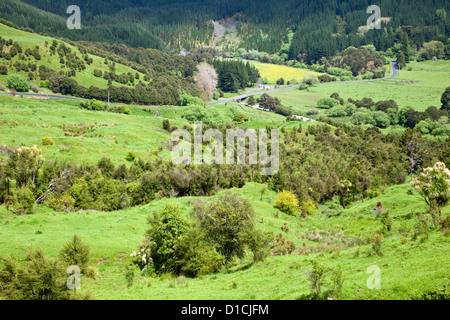 View from Highway 35, East Cape, north island, south of Ruatoria, New ...